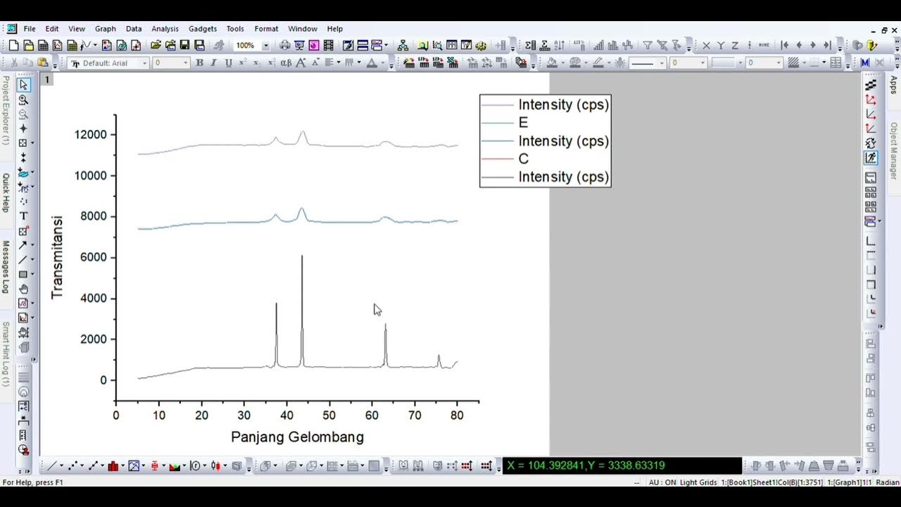 tutorial cara menggunakan aplikasi origin menggunakan data Xrd - YouTube