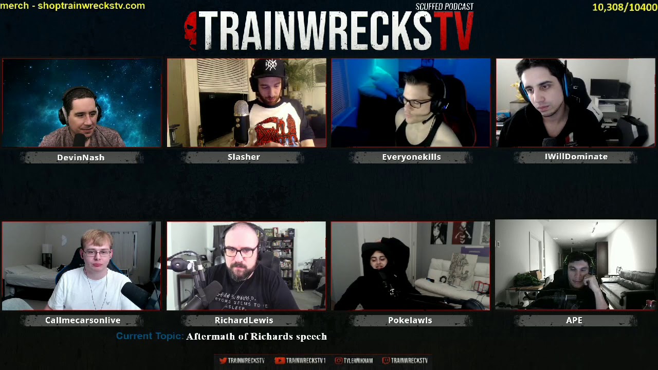 Twitch Streamer Everyonekills on Trainwreckstv - YouTube