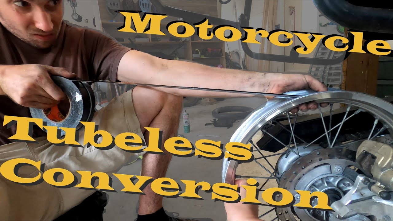 Motorcycle Tubeless Conversion: DR650 - YouTube