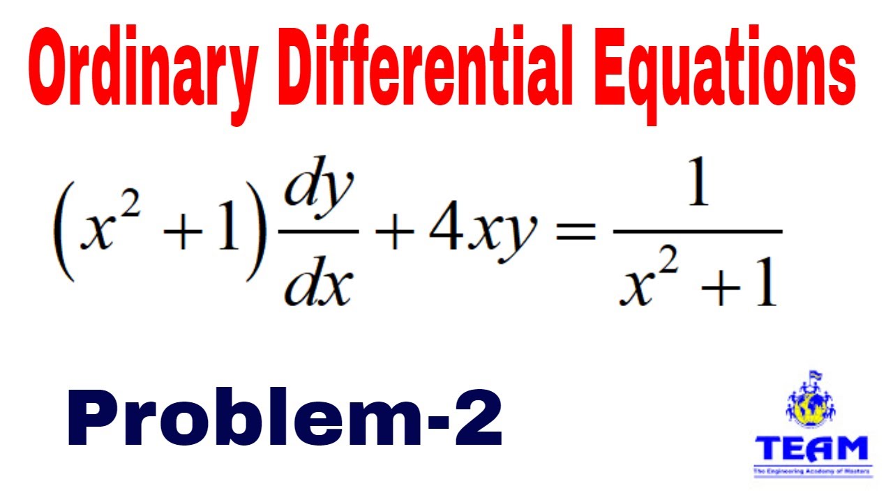 Linear differential equations of First Order and First Degree Problem ...