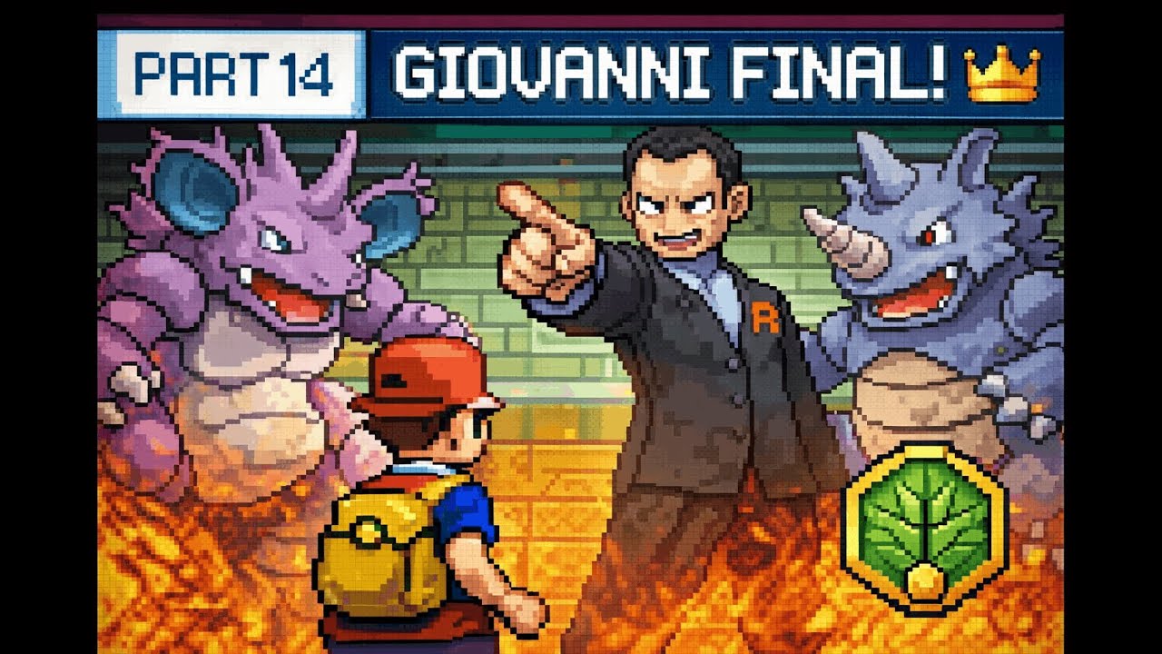 Pokémon Fire Red Part 14 – Viridian Gym & Giovanni Final Battle | Earth ...