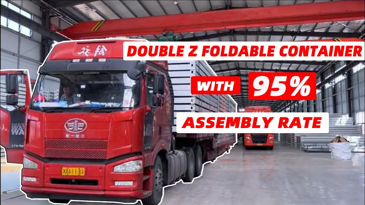 Double Z Foldable Container with 95% assembly rate - YouTube