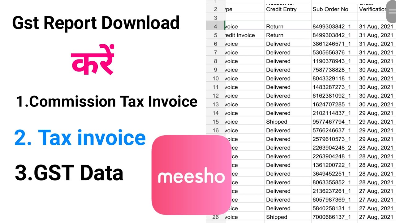 GST Report for Meesho seller | Meesho Seller GST Report Download ...