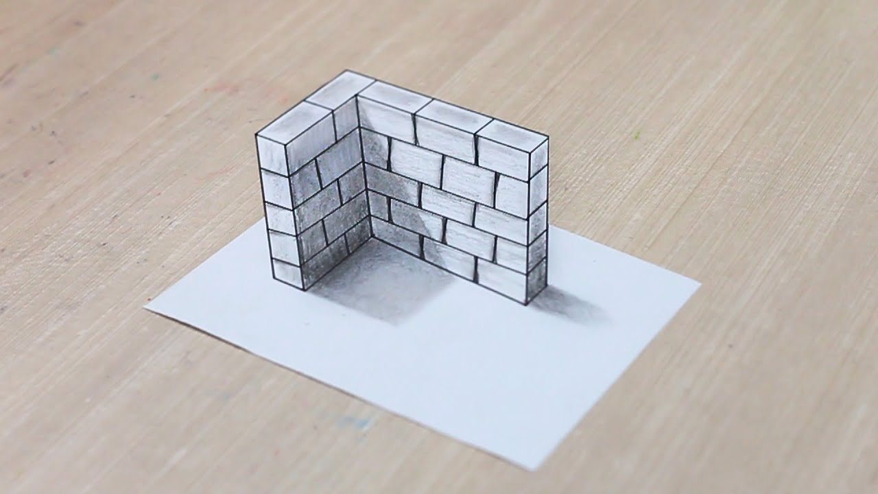 3D Drawing Easy Tutorial || 3D optical illusion drawing tutorial ...