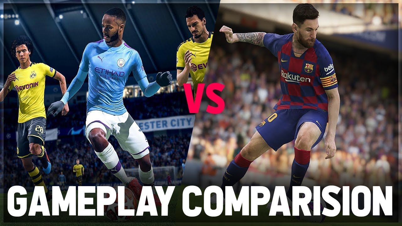 FIFA 20 vs PES 2020 | Gameplay Comparision | HD - YouTube