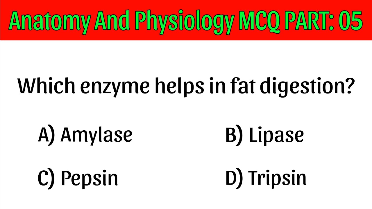 Anatomy And Physiology MCQ |PART: 05| |anatomy questions and answers ...