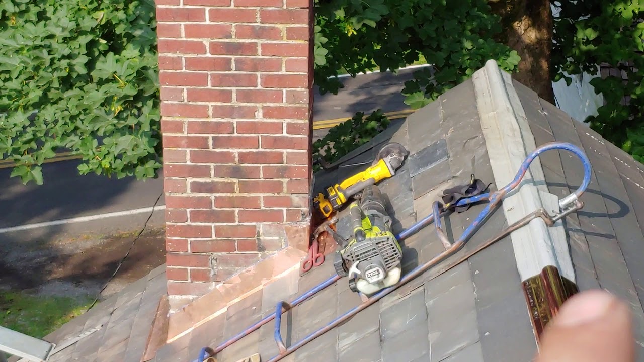 Slate roofing series: Copper ridge roll - YouTube