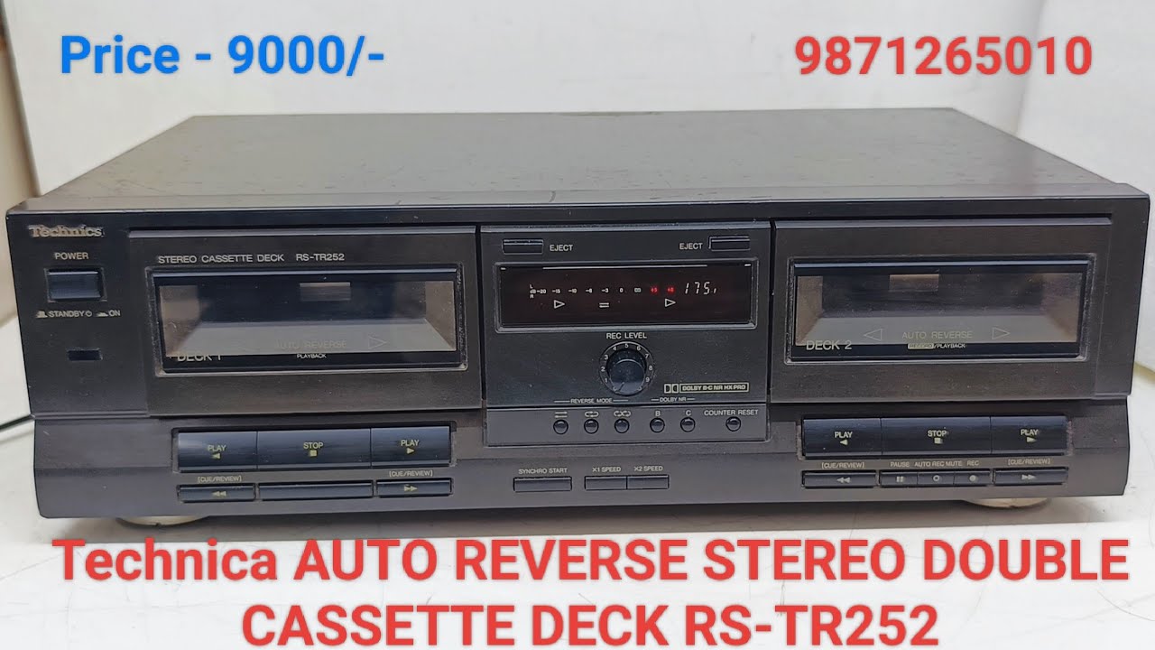 Technics AUTO REVERSE STEREO DOUBLE CASSETTE DECK Price - 9000/- Only ...