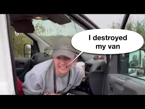 Van fails and drivers gets stuck - YouTube