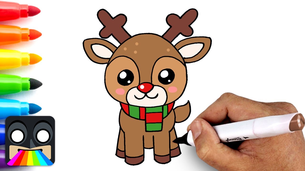 Rudolph Drawing Easy Step By Step