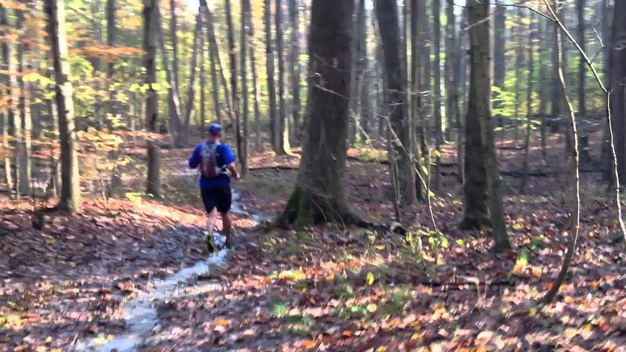 Fall 2011 trail running North Chagrin Reservation Ohio - YouTube