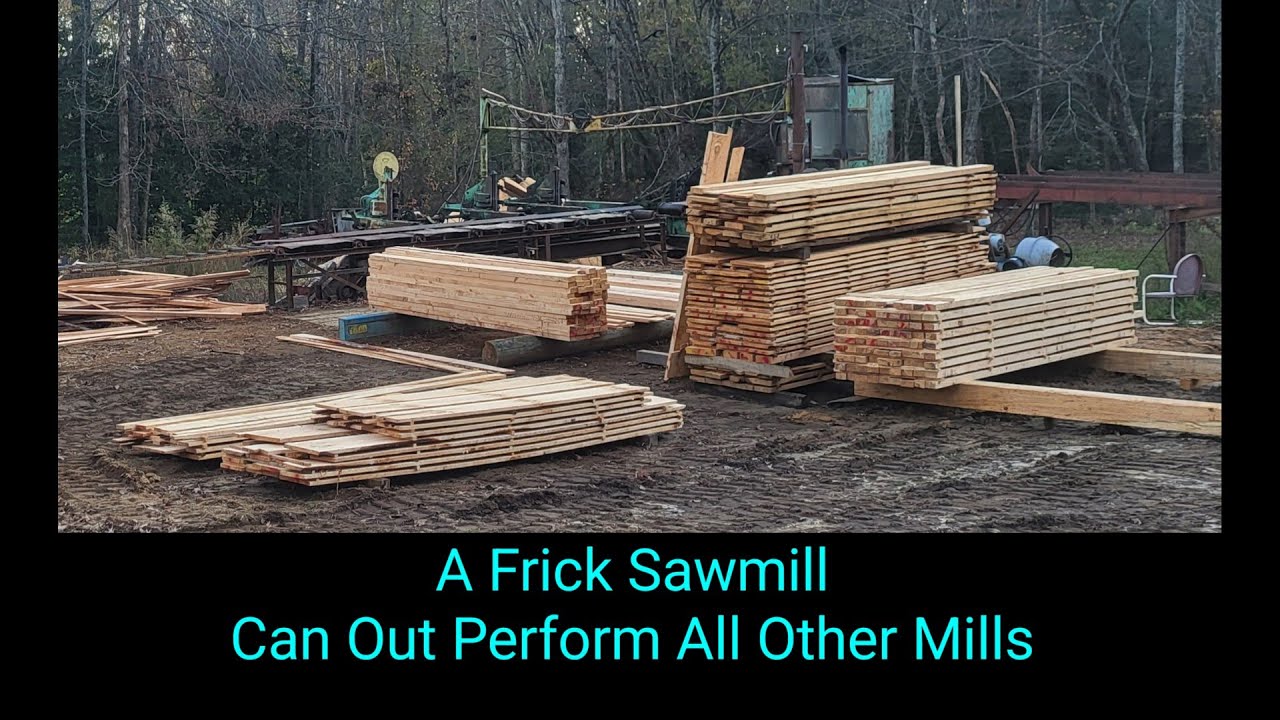 Sawmilling On The Frick 01-C Automatic Sawmill - YouTube