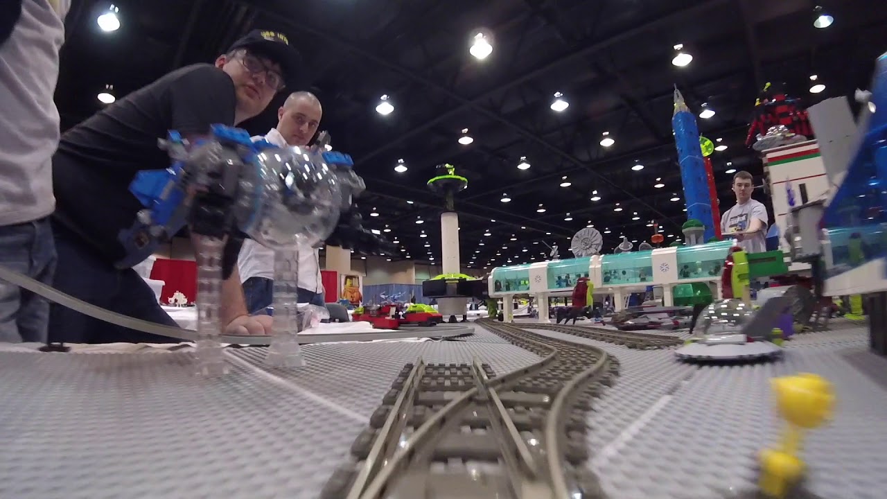 Lego Brickfair Alabama 2018 Moonbase Space Train Test Run - YouTube