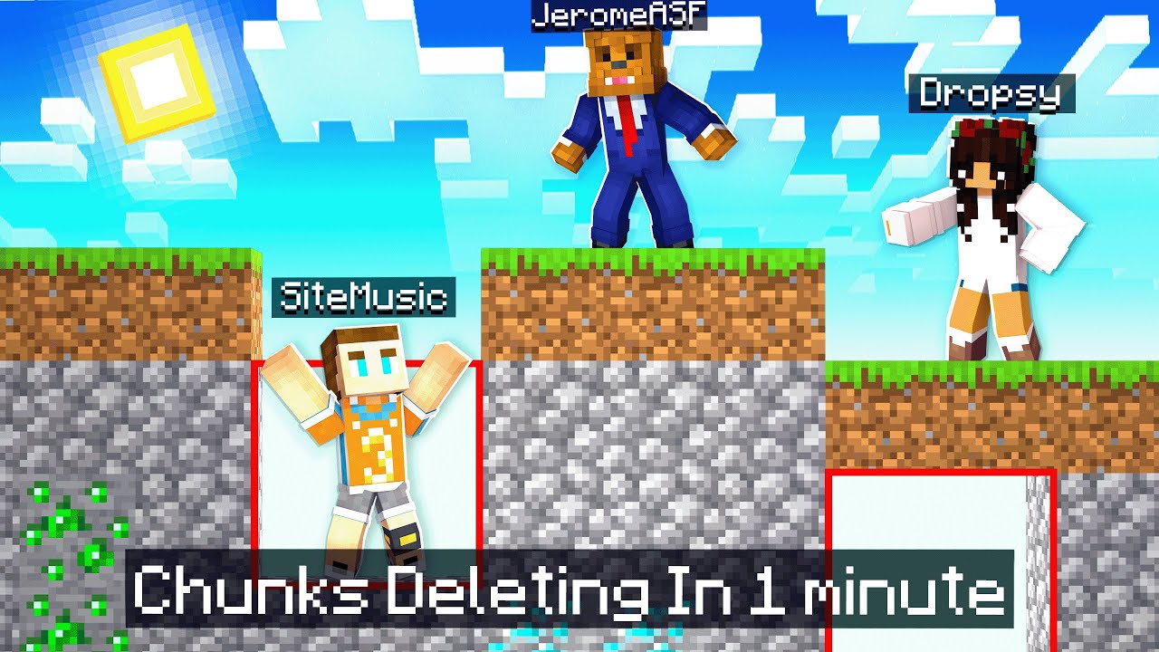 Minecraft But CHUNKS Are Deleting EVERY Minute - YouTube