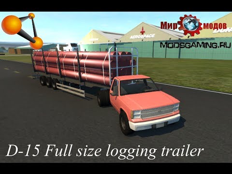 BeamNG DRIVE D 15 Full size logging trailer - YouTube
