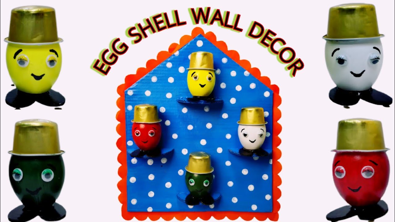 Egg shell wall décor craft/how to make egg shell wall décor / easy egg ...