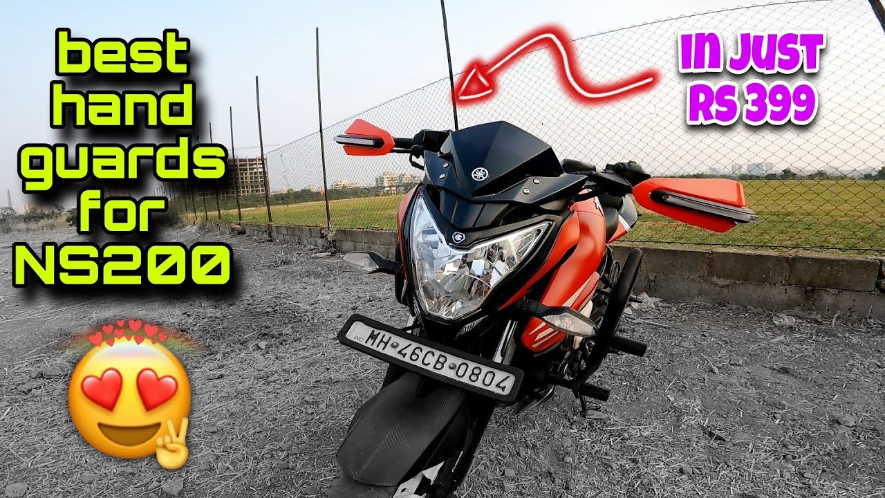finally NS 200 mein hand guards install kar diye 😘🏍️⚡#ns200/NS 200 ...