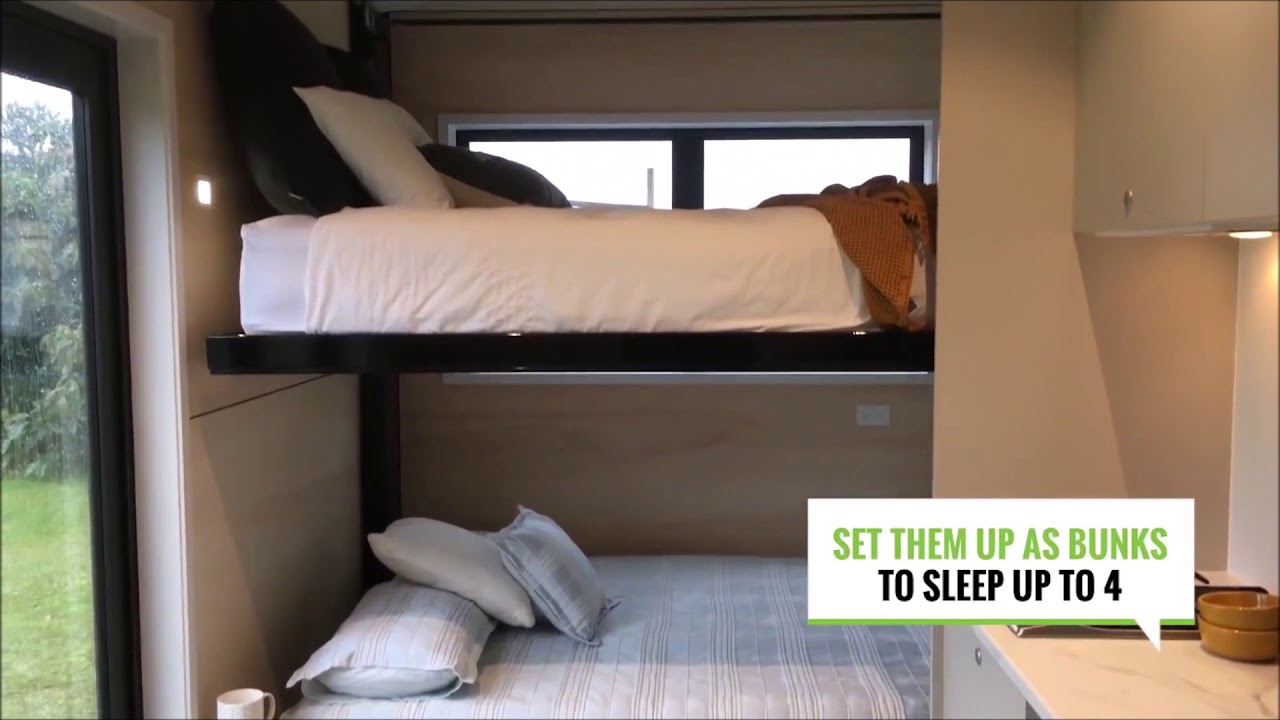 Minimalist Tiny House (Retractable Bed) - YouTube