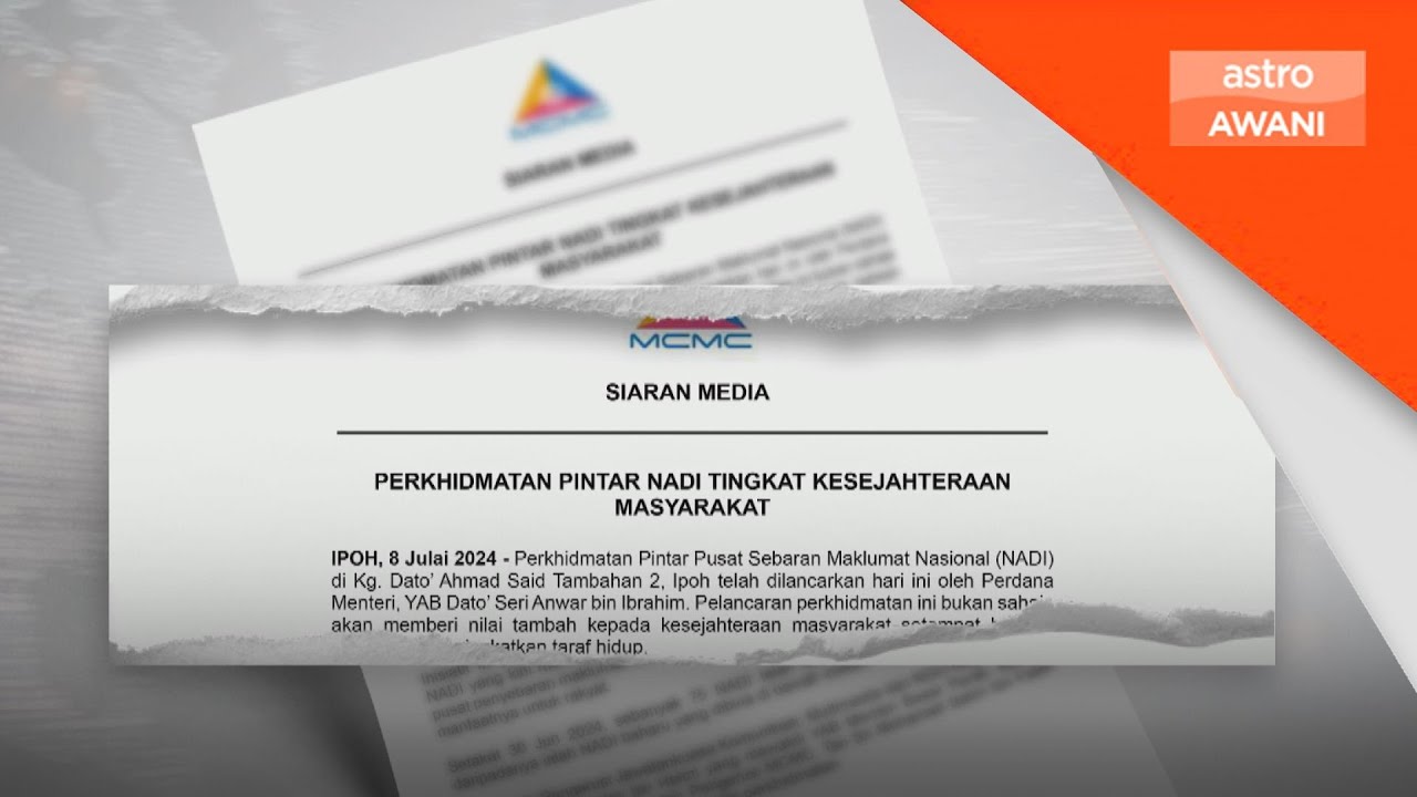 NADI bakal tingkatkan taraf hidup masyarakat setempat - MCMC - YouTube