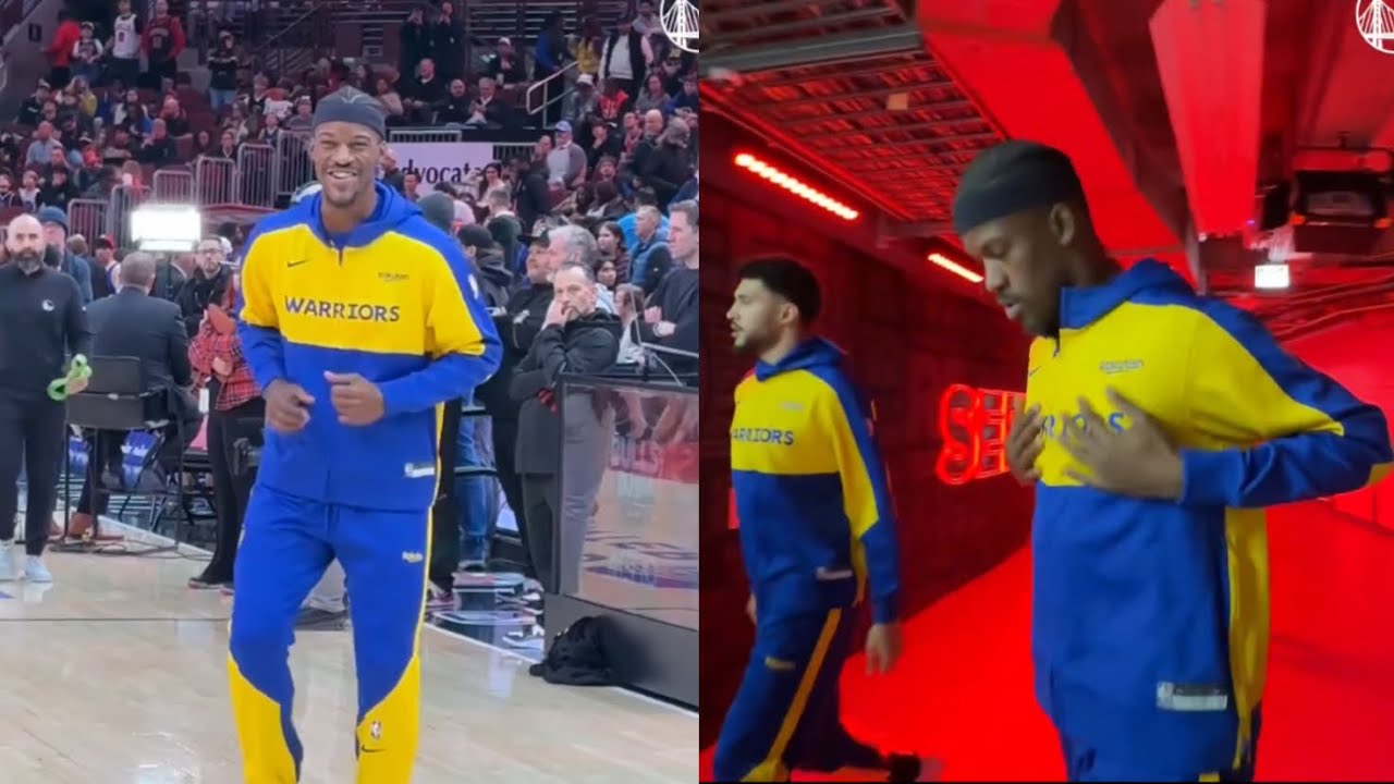 Jimmy Butler gets hyped for first Warriors game with Steph Curry & more ...