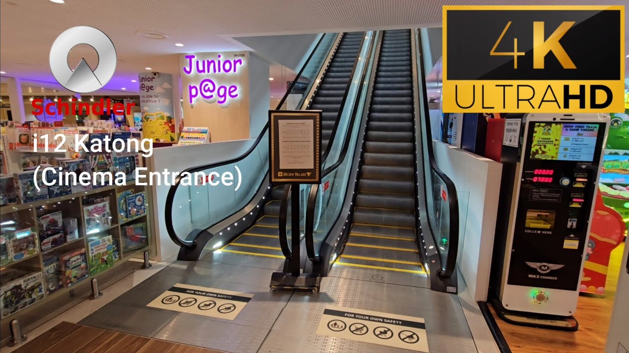 Schindler escalators at I12 Katong (Cinema Entrance) - YouTube