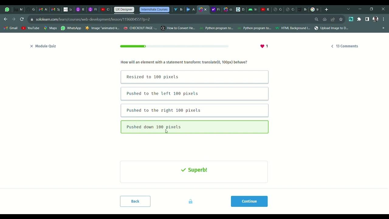 62 Module Quiz Web Development Sololearn Answers Youtube