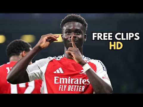 Bukayo Saka Arsenal Free Clips & Scene Pack ~ No Watermark {1080p}
