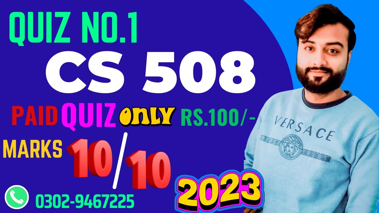 Cs508 Quiz No.1 | Tips and Tricks | Solve Spring 2023 | Knowledge of World - YouTube