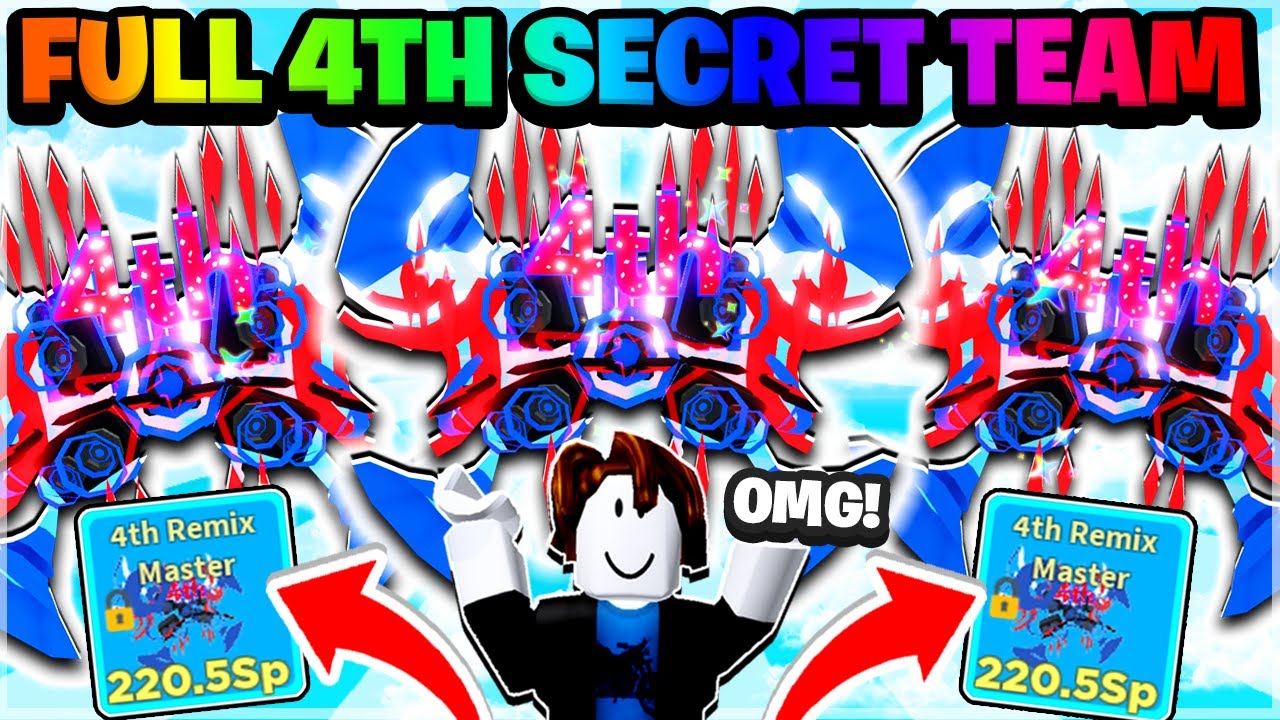 NOOB SPAWNS FULL TEAM OF 4TH REMIX MASTER IN ROBLOX CLICKER SIMULATOR ...