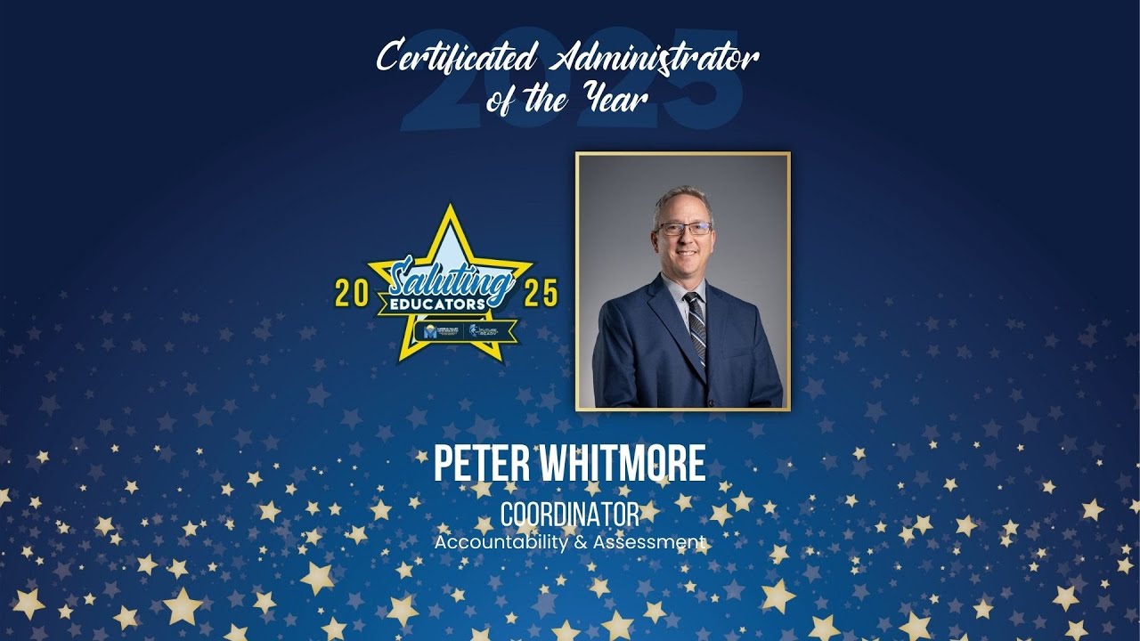 MVUSD | Peter Whitmore Certificated Administrator of the Year - YouTube