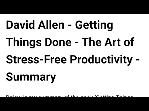 David Allen - Getting Things Done - The Art of Stress-Free Productivity ...