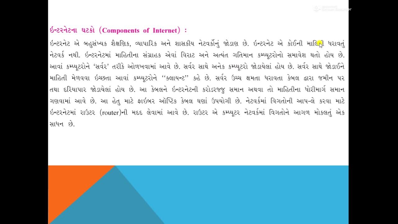Std:9 ||Subject: Computer || Ch-13 Introduction of Internet in Gujarati Language - YouTube