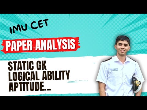 IMU-CET 2024 PAPER Questions and their answers - YouTube