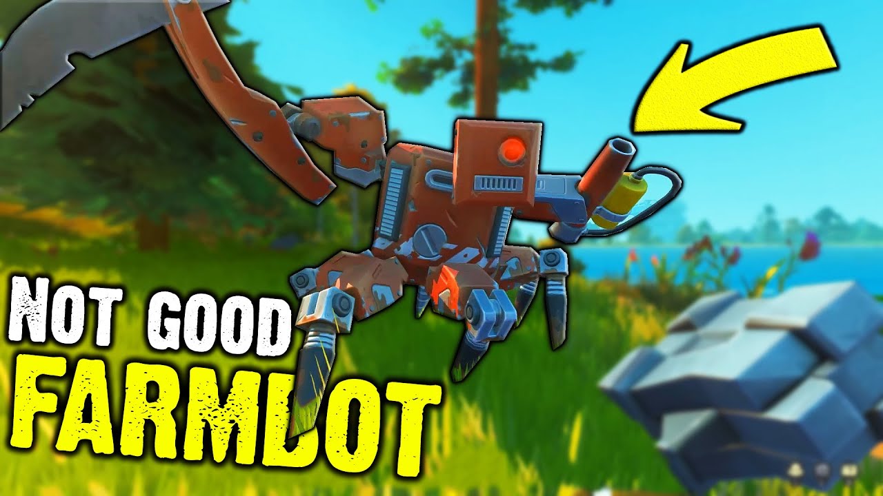 Scrap Mechanic - BIG BOSS FARMBOT CAN SWIM! EP10 - YouTube