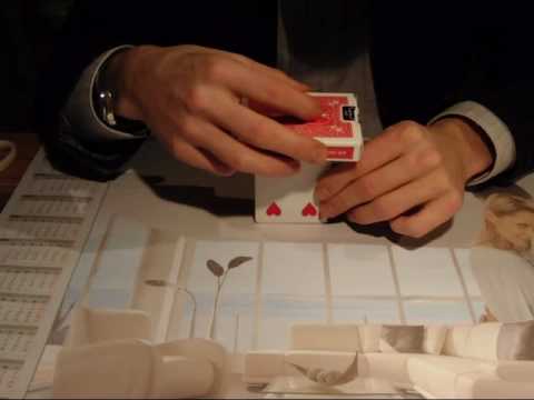 The one-card-cardtrick - Card standing on the table - YouTube