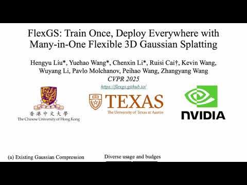 FlexGS: Train Once, Deploy Everywhere with Many-in-One Flexible 3D Gaussian Splatting - YouTube