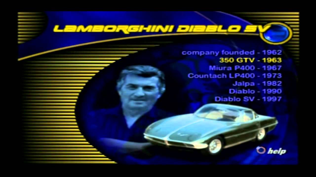 Need For Speed III (3) (PS1) - Car Showcase: Lamborghini Diablo SV ...