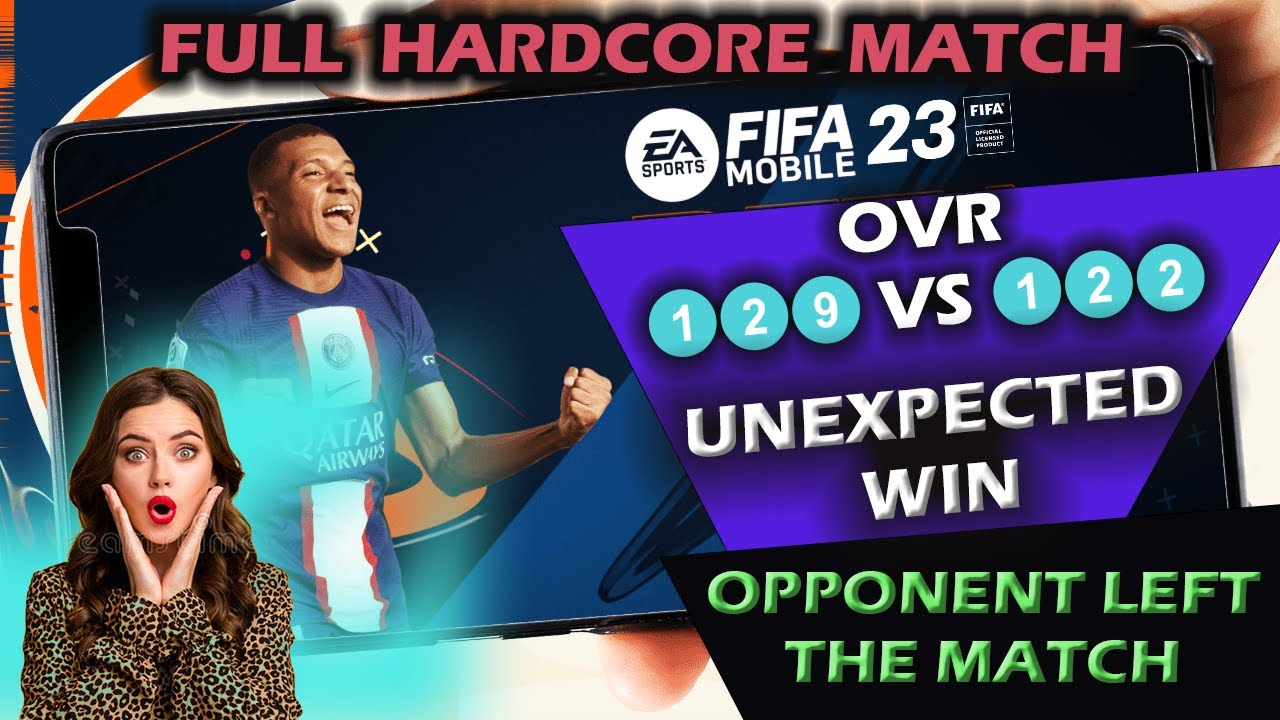 FIFA MOBILE HARDCORE MATCH | 129 VS 122 OVR | STILL I CAN NOT BELIEVE SERIOUSLY I WON THIS MATCH ...