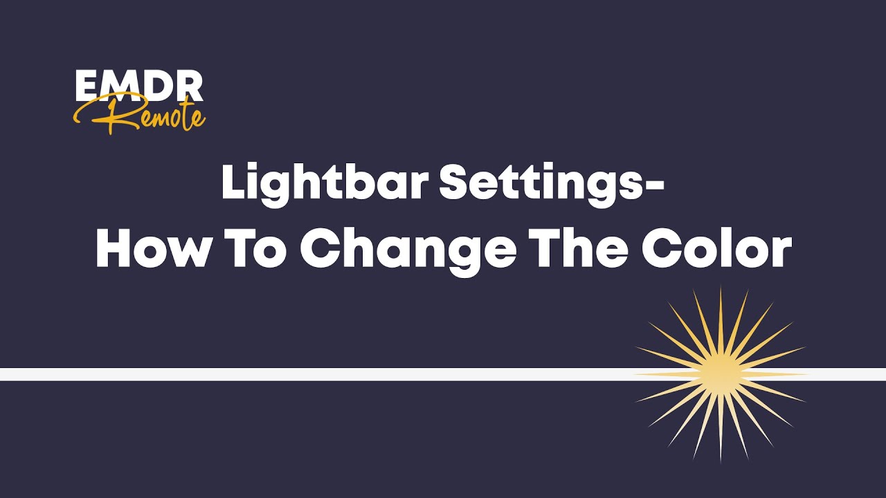 Lightbar Settings - How to change the color in EMDR Remote - YouTube