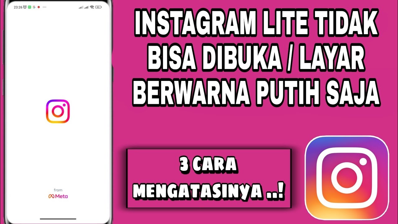 Cara Mengatasi Instagram Lite Tidak Bisa Di Buka/Layar Berwarna Putih ...