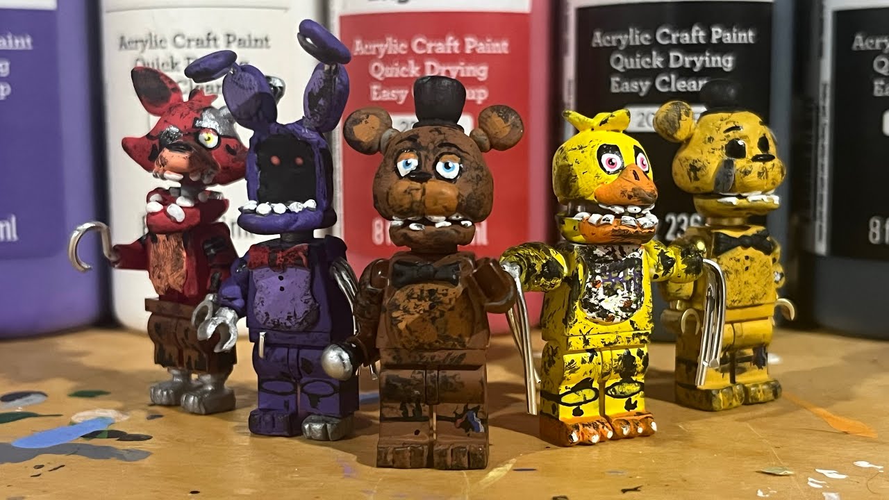 Lego fnaf 2 custom minifigure showcase part 2: the withered ...