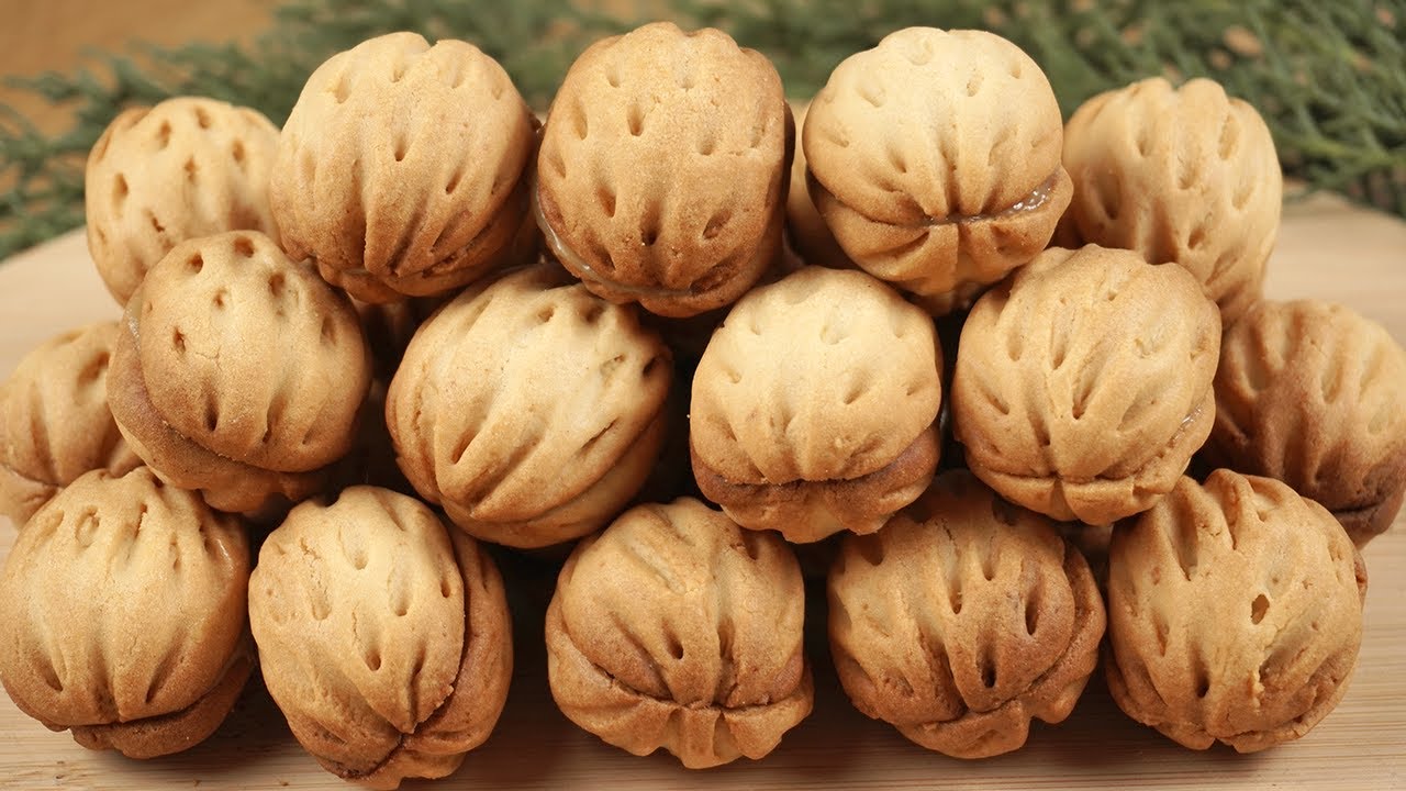 Walnut-Shaped Cookies: No Molds Required, Easy to Make - YouTube