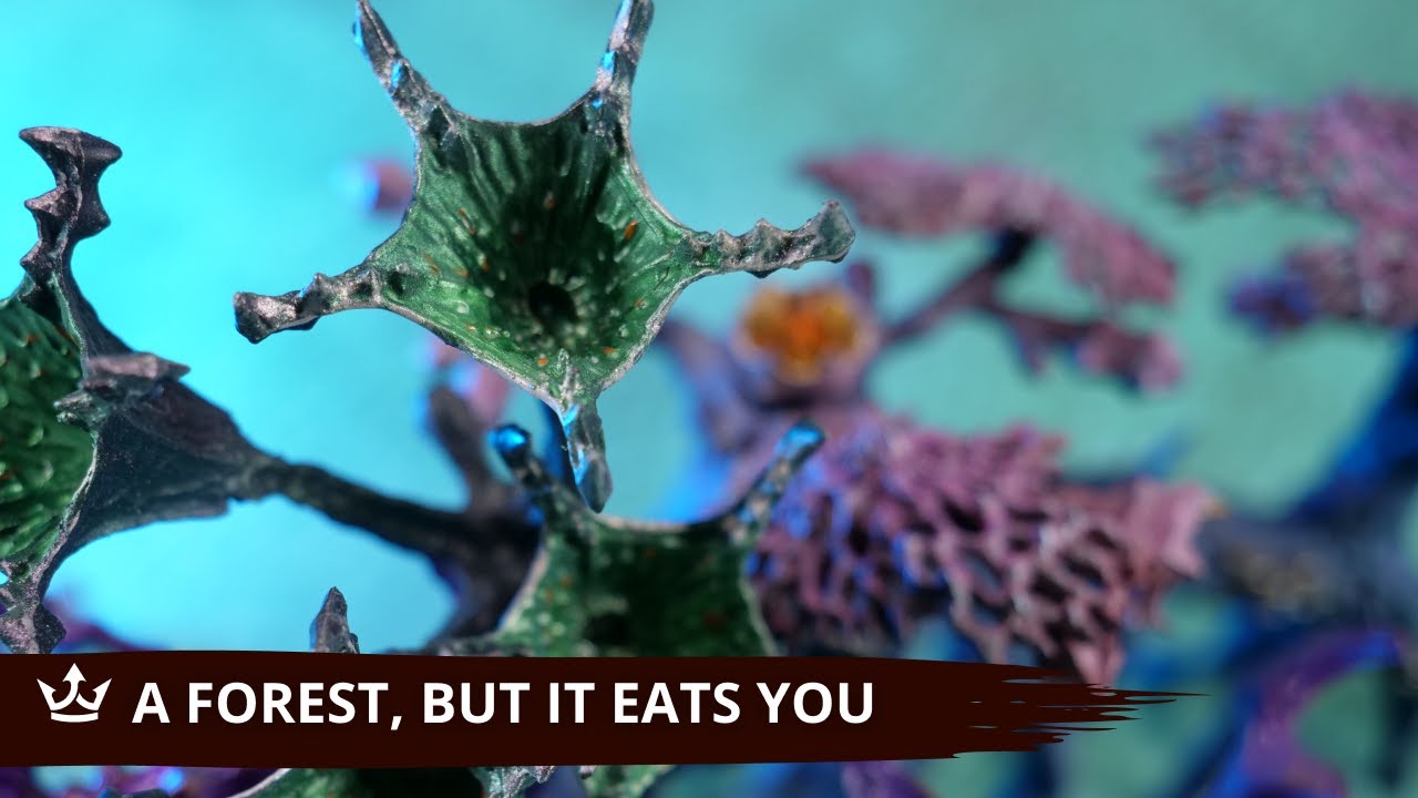 Painting the Games Workshop Deathworld Forest - YouTube
