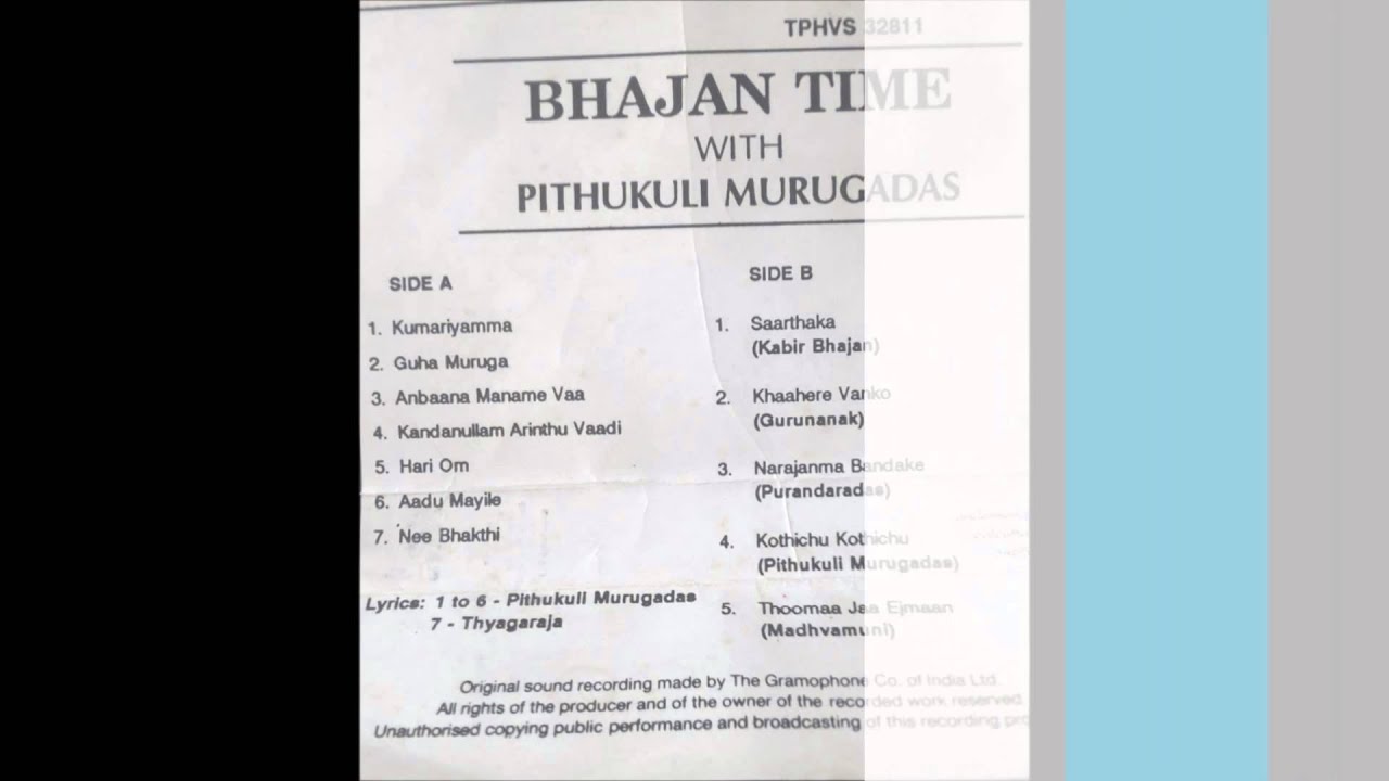 Pithukuli Murugadas - Bhajans - Kothichu Kothichu - YouTube