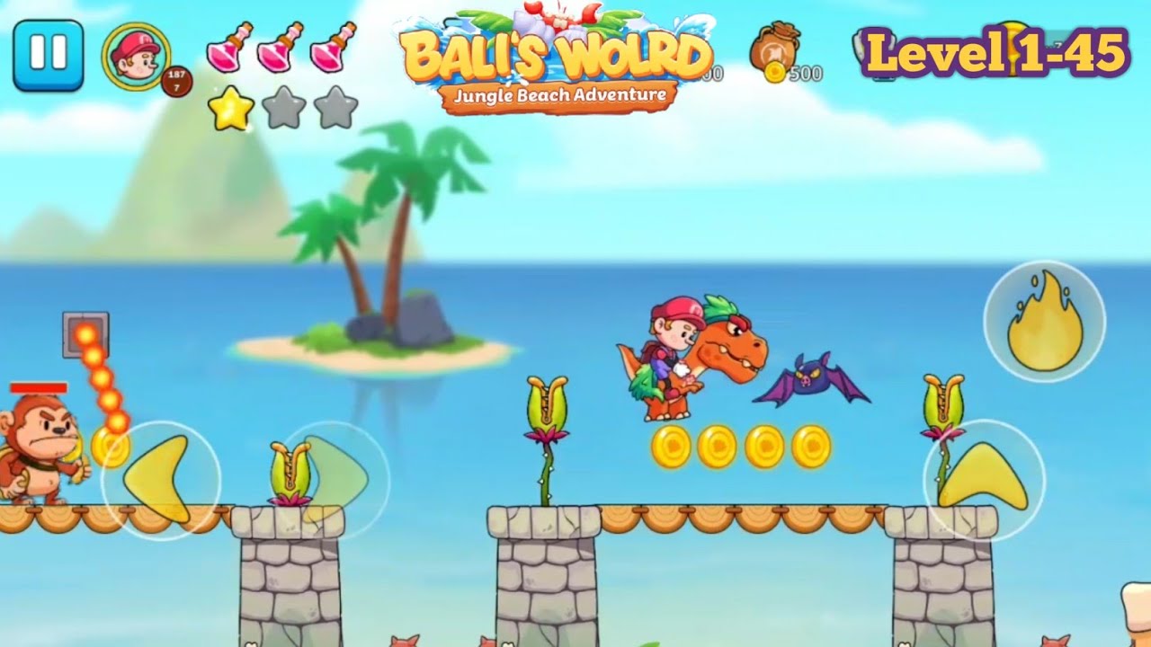 bali's world jungle Beach level 1-45 #gaming #games #gameplay - YouTube