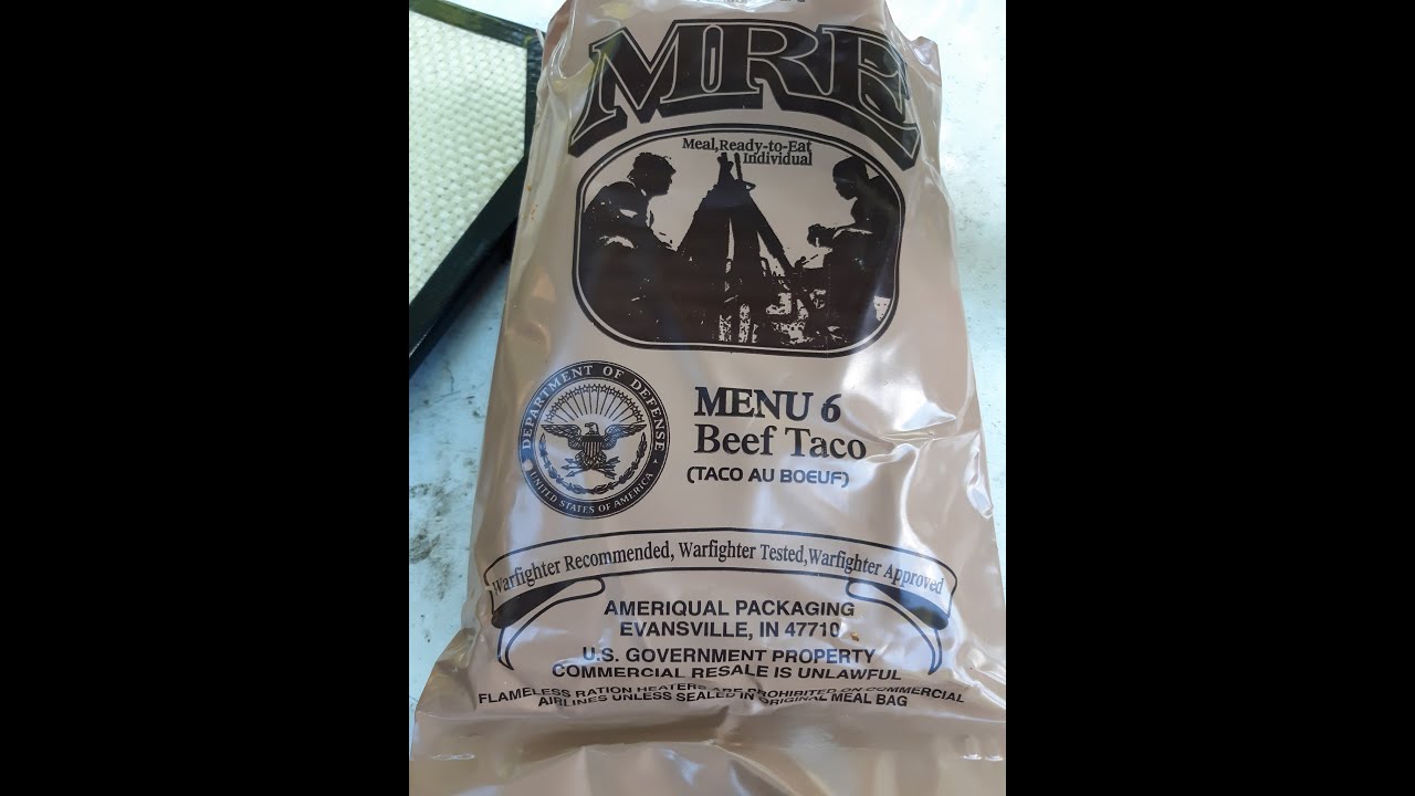 2018 MRE Menu 6 Beef Taco - YouTube