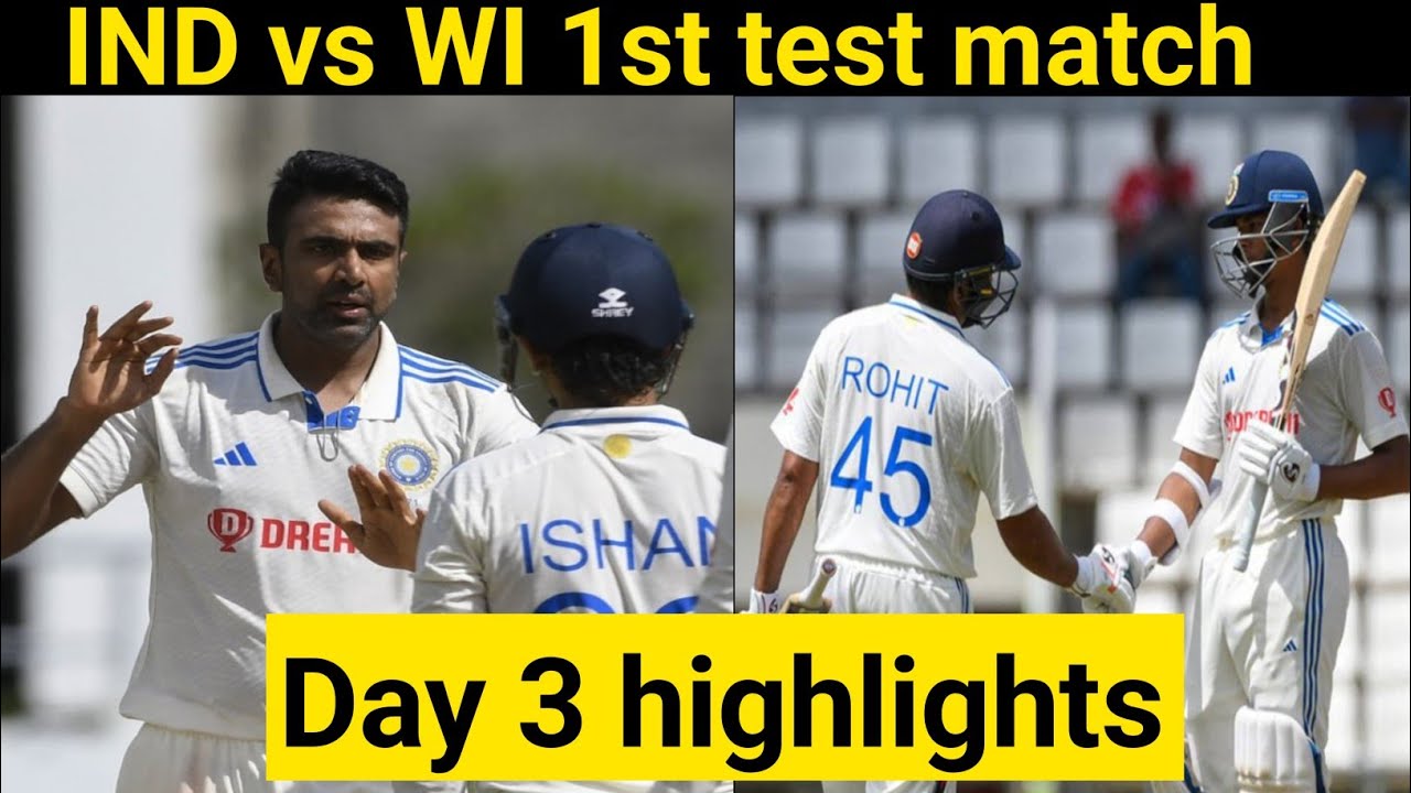 IND vs WI test match highlights #india - YouTube