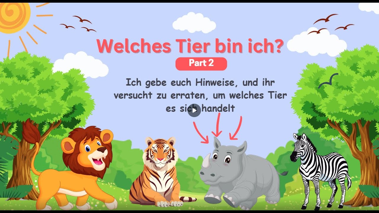 Tiere lernen für Kinder - Teil 2 - YouTube