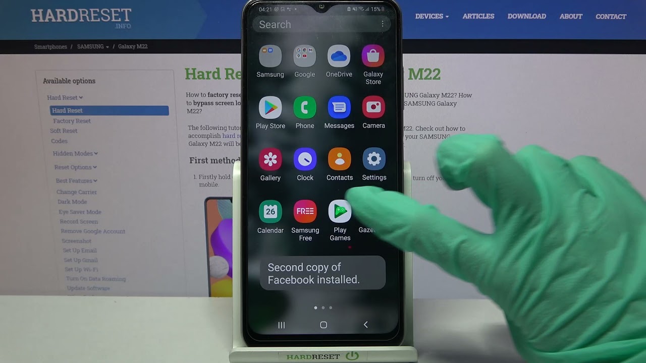 How to Clone Apps on SAMSUNG Galaxy M22 – Duplicate Social Apps - YouTube