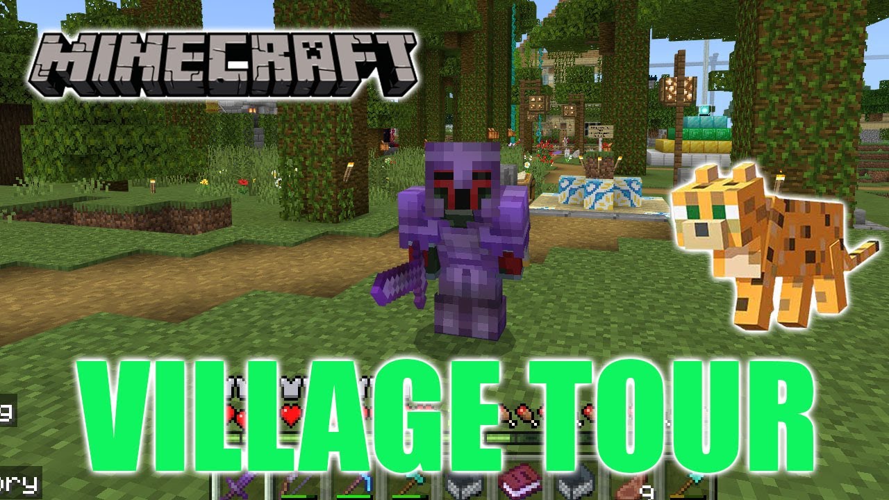 Minecraft Village Tour! | Zoo - Secret Lair - Lava Castle And Lots More ...